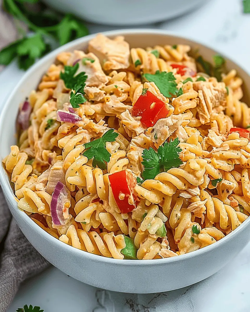 Ultimate Spicy Tuna Pasta Salad