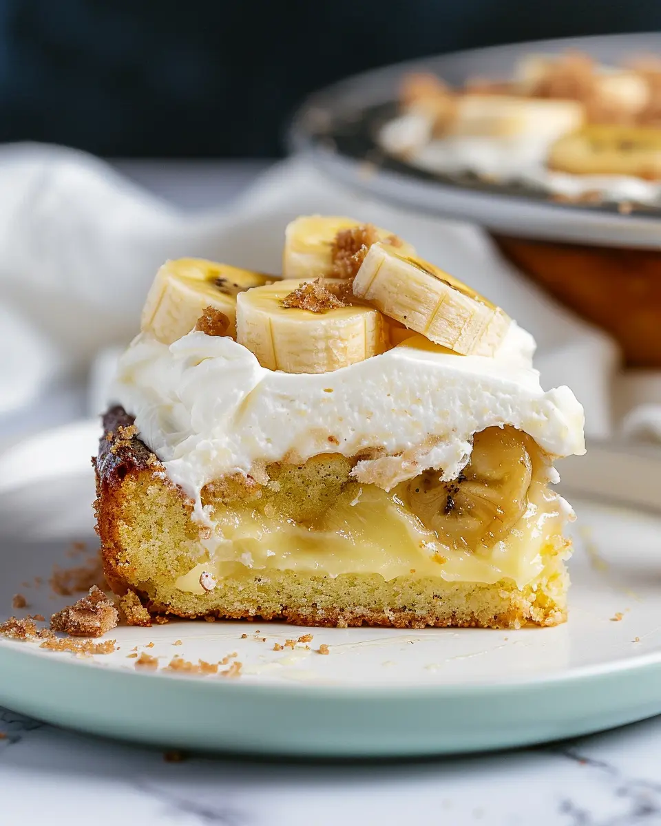 Air Fryer Banana Poke Cake