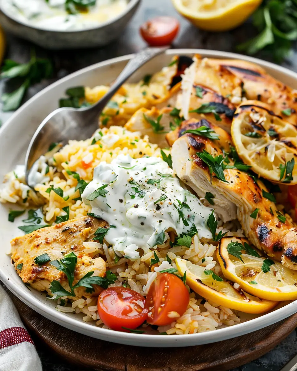 dump-and-bake chicken tzatziki