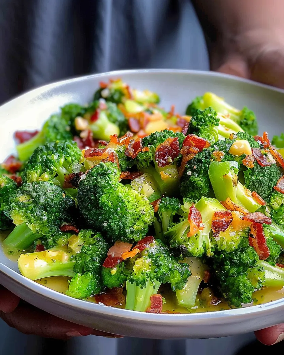 Broccoli With Garlic Sauce & Bacon