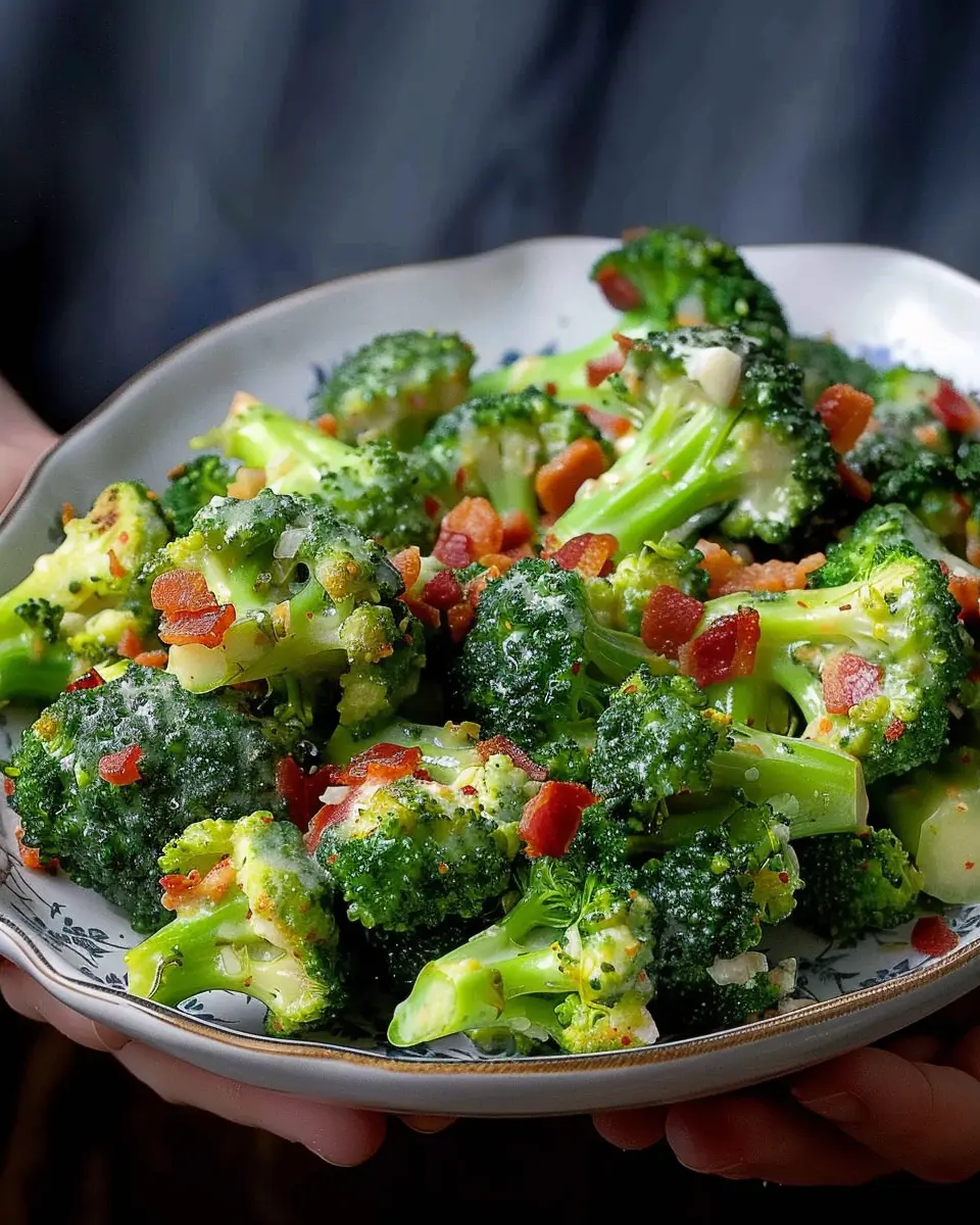 Broccoli With Garlic Sauce & Bacon